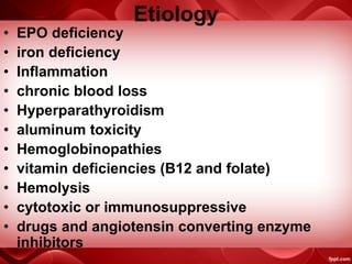 Anemia in renal disease3 | PPTX