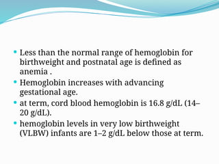Anemia in the Newborn Infant Anemia.pptx