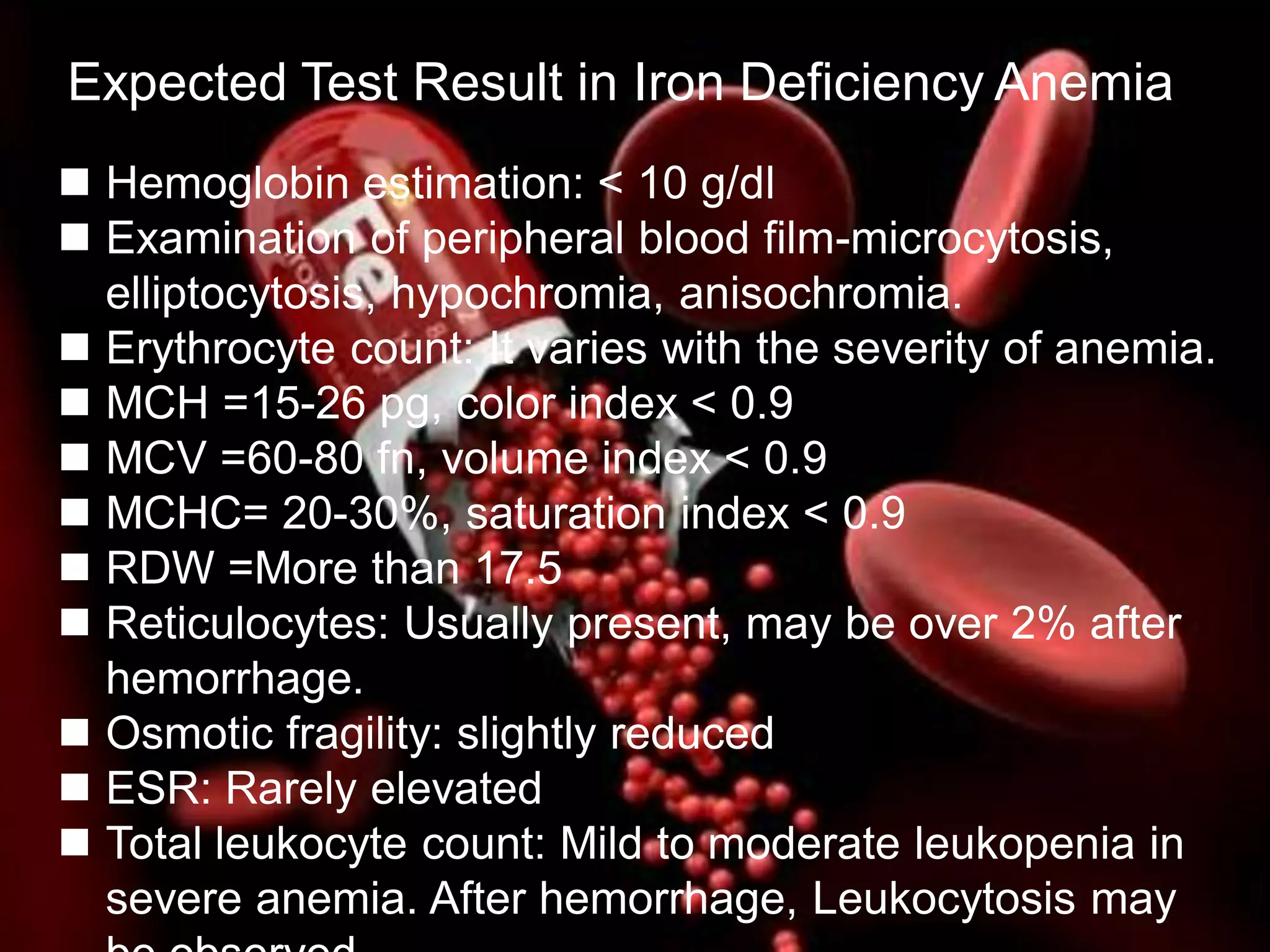 Anemia (iron deficiency anemia) | PDF