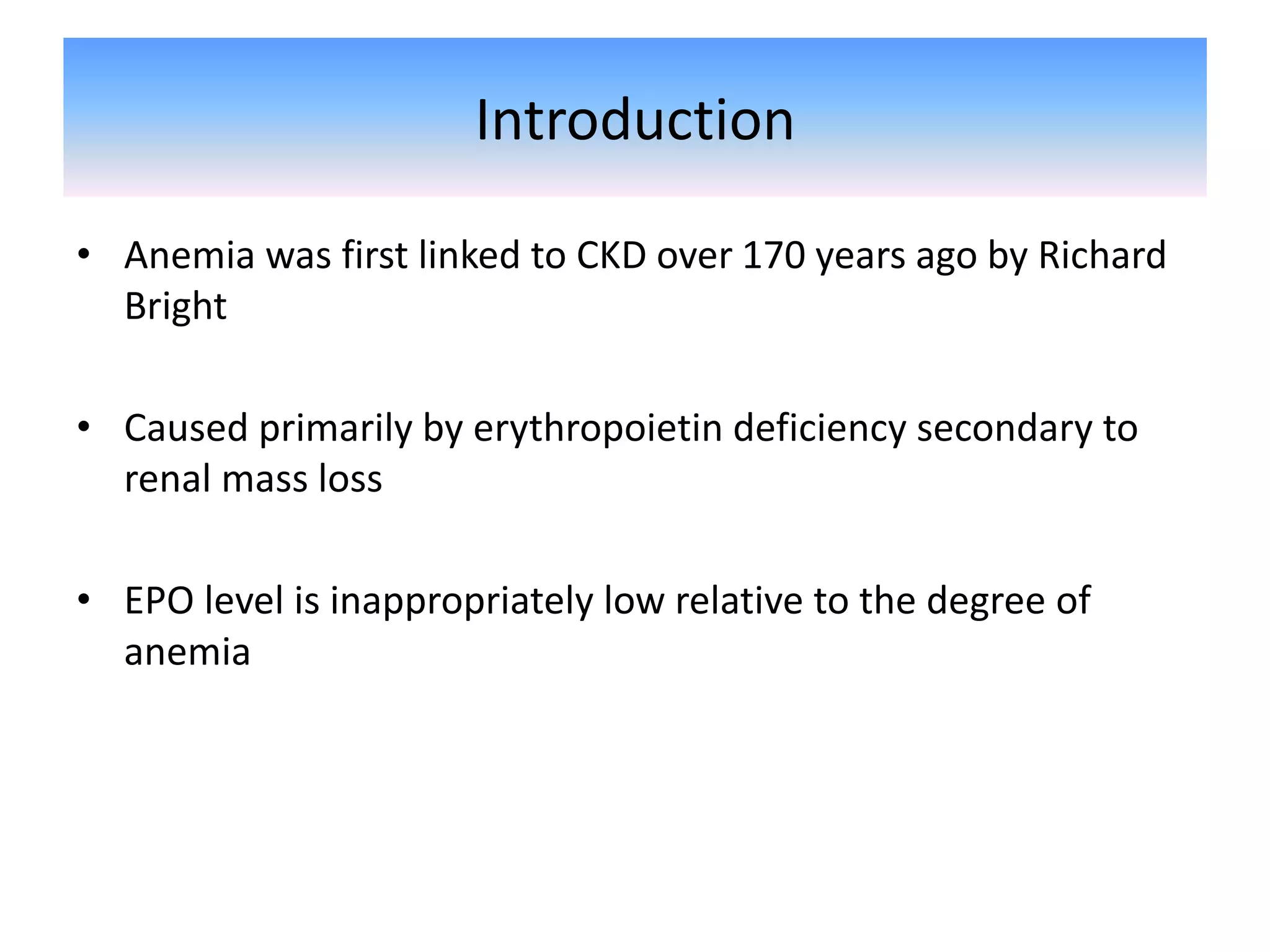 Anemia management in ckd | PPTX