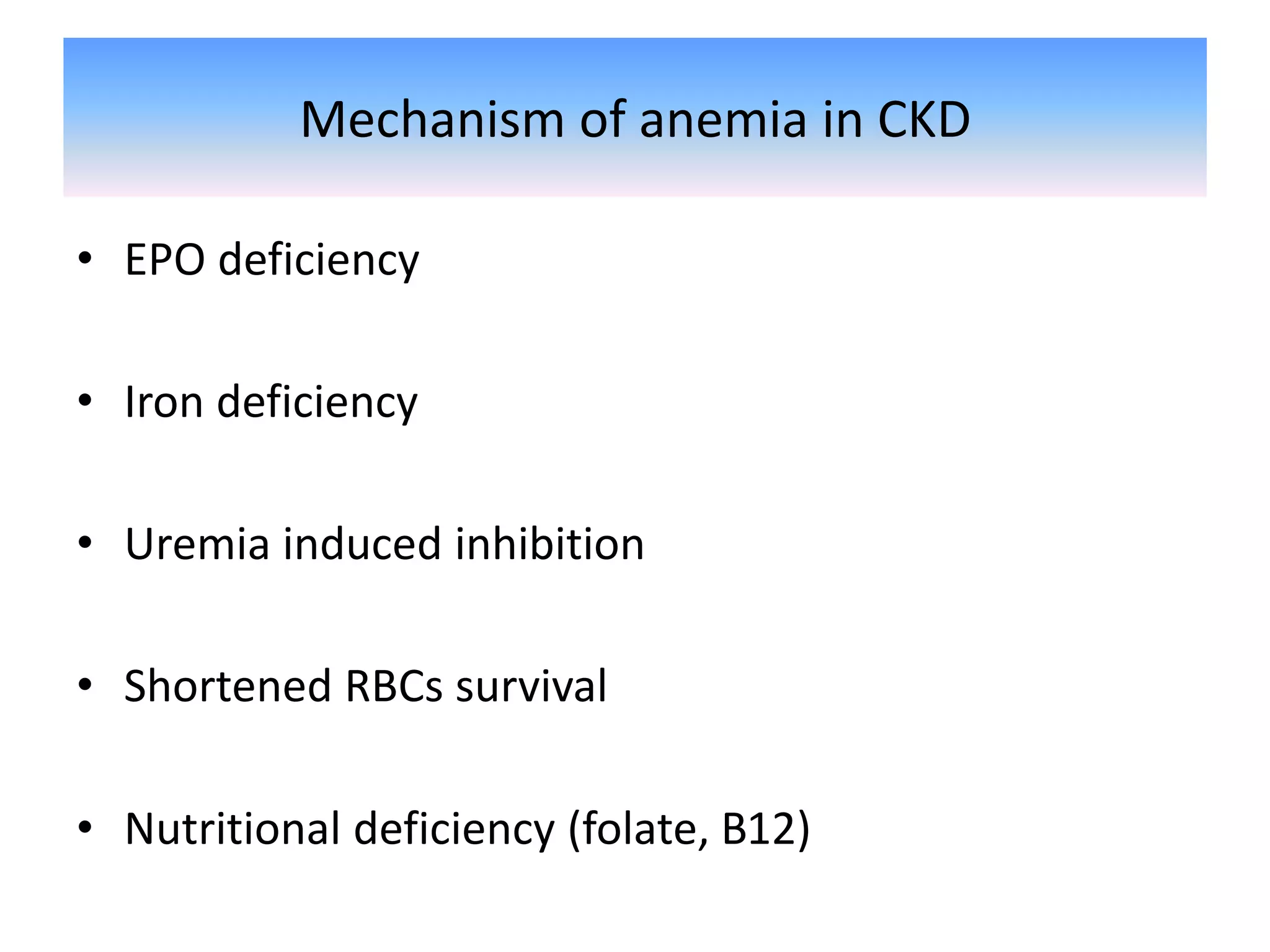 Anemia management in ckd | PPTX