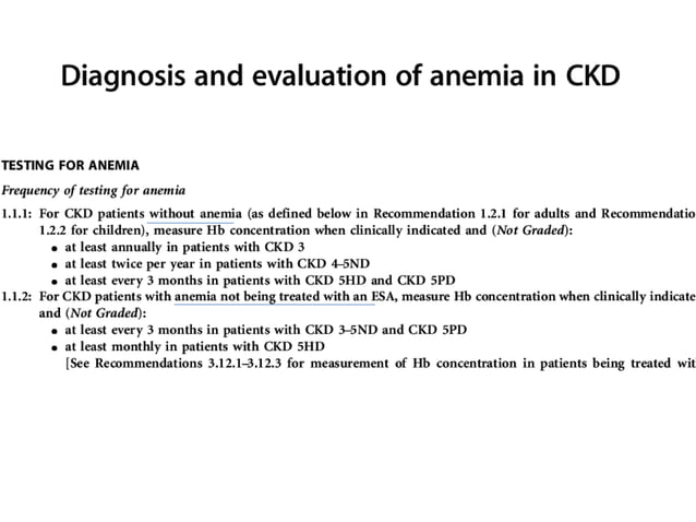 Anemia management in ckd | PPTX