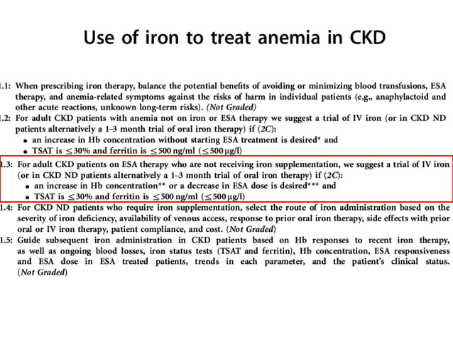 Anemia management in ckd | PPTX