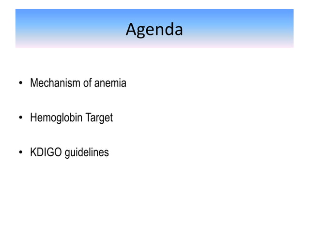 Anemia management in ckd | PPTX
