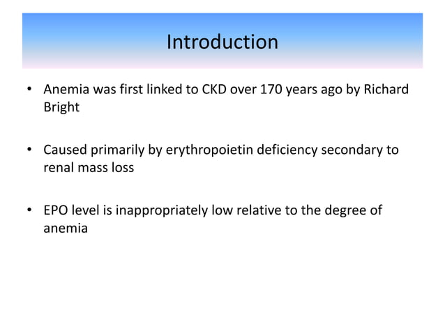 Anemia management in ckd | PPTX