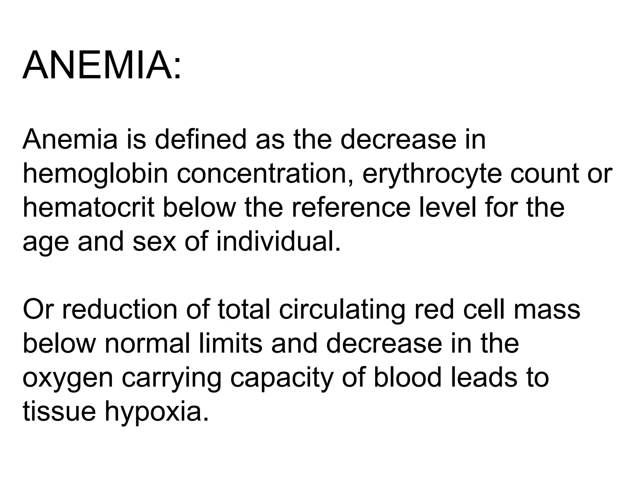 anemia (medicine).pptx | Blood Disorders | Diseases and Conditions