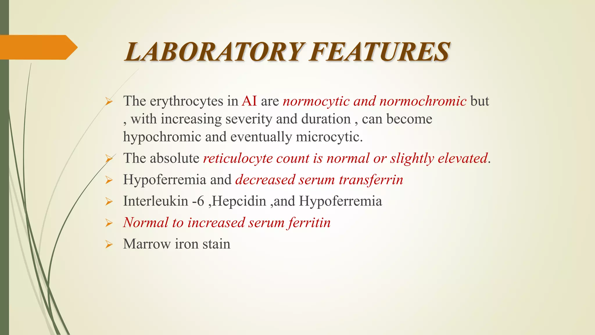 Anemia of chronic disease | PPTX