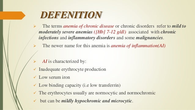 Anemia of chronic disease