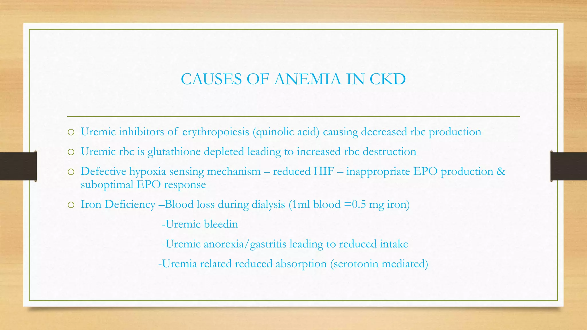 ANEMIA OF CKD.pptx by Dr. Manuel Davis | PPTX