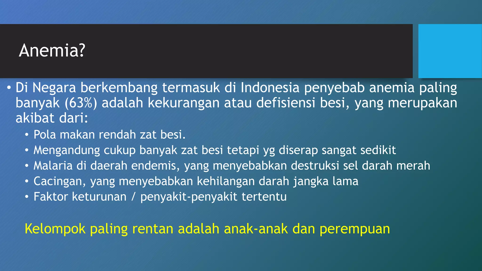 Anemia pada remaja putri | PPTX