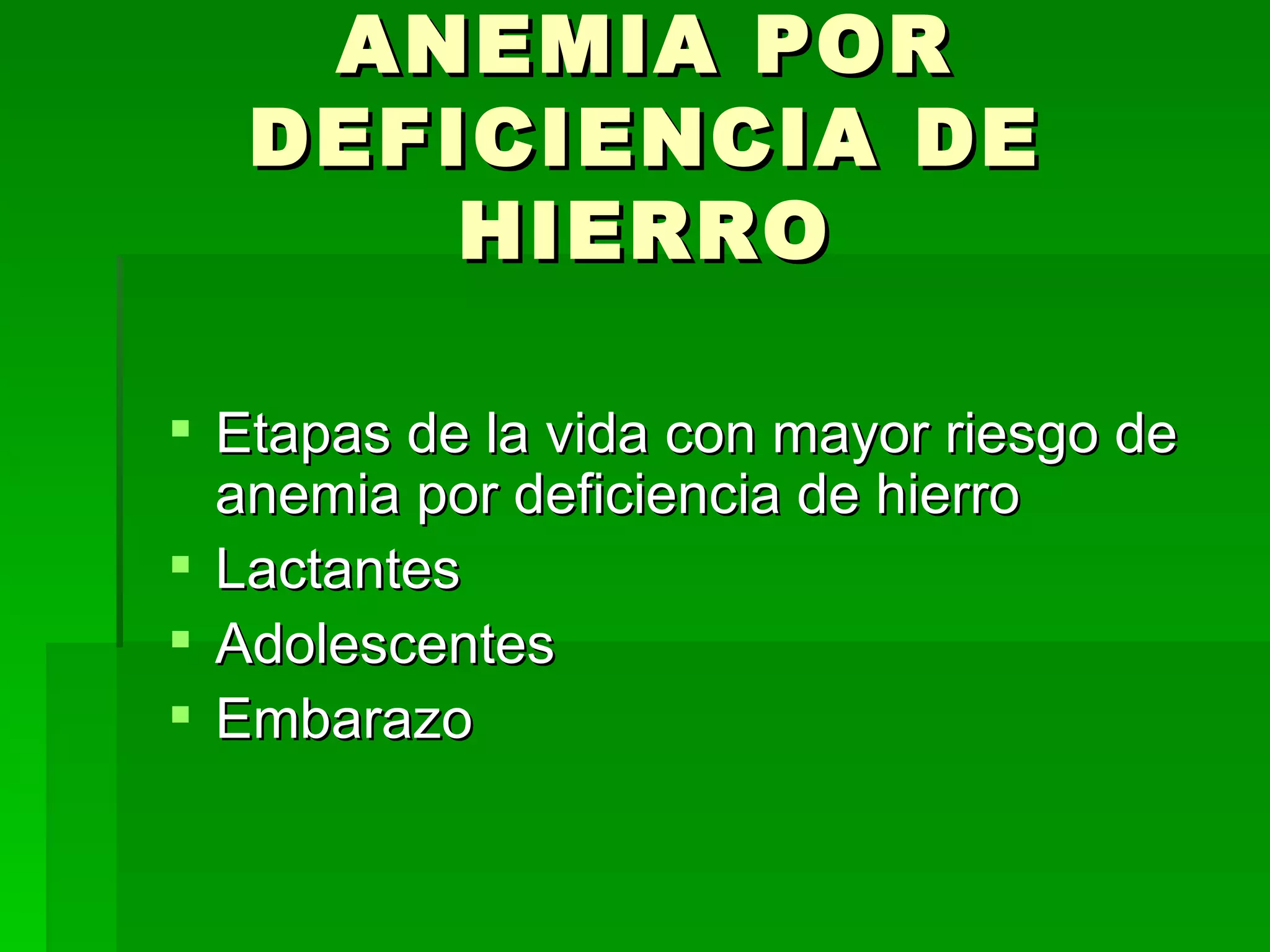 Anemia por deficiencia de hierro | PPT | Blood Disorders | Diseases and ...