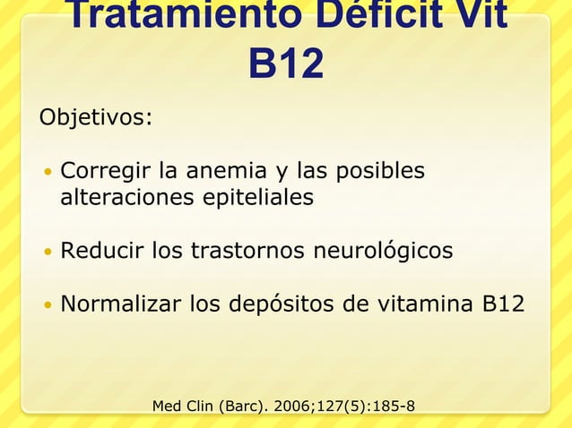 Anemia por deficiencia de vitamina b 12 | PPTX