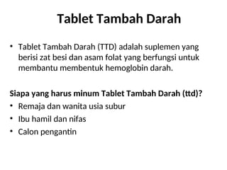 PPT ANEMIA DAN TABLET TAMBAH DARAH REMATRI | PPT