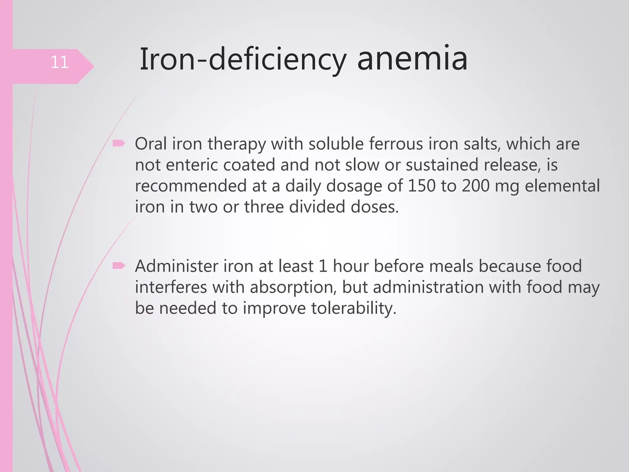 Anemias - Pharmacotherapy | PPTX
