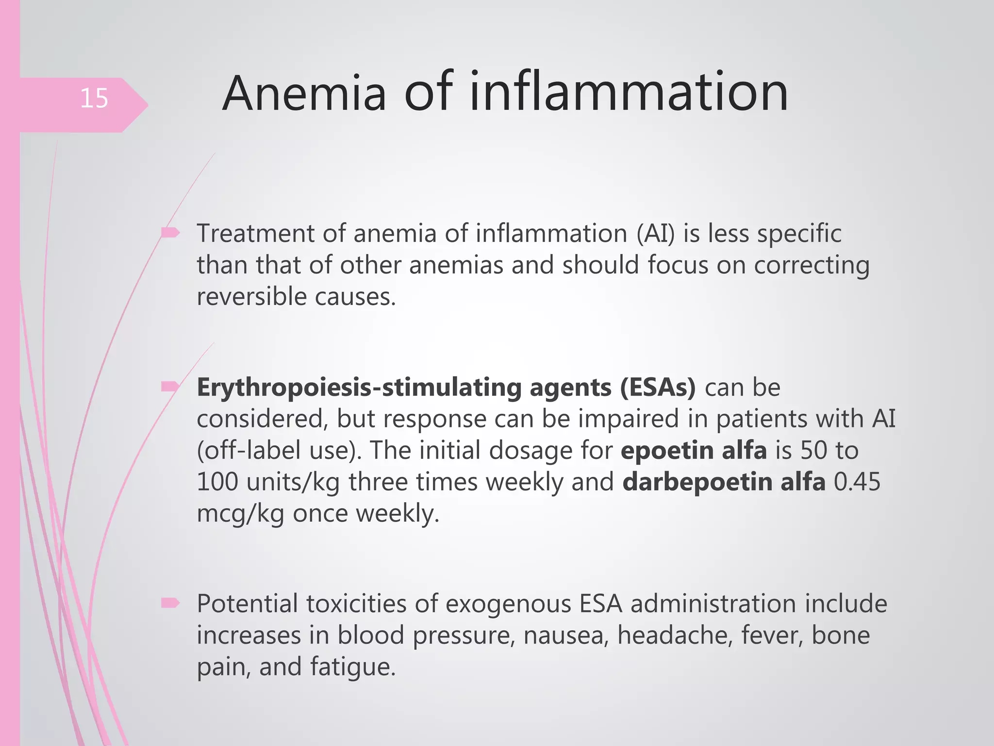 Anemias - Pharmacotherapy | PPTX