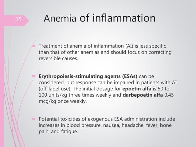 Anemias - Pharmacotherapy | PPTX | Blood Disorders | Diseases and ...