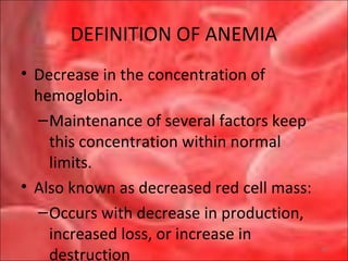 Anemias interpretation of cbc 2010rev | PPT