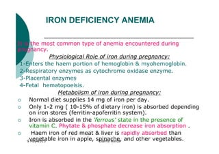 Anemias during pregnancy warda [compatibility mode] | PDF