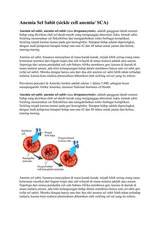 Anemia sel sabit | PDF