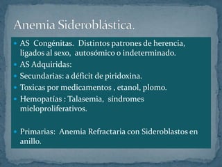 Anemia sideroblastica | PPTX