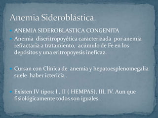 Anemia sideroblastica | PPTX