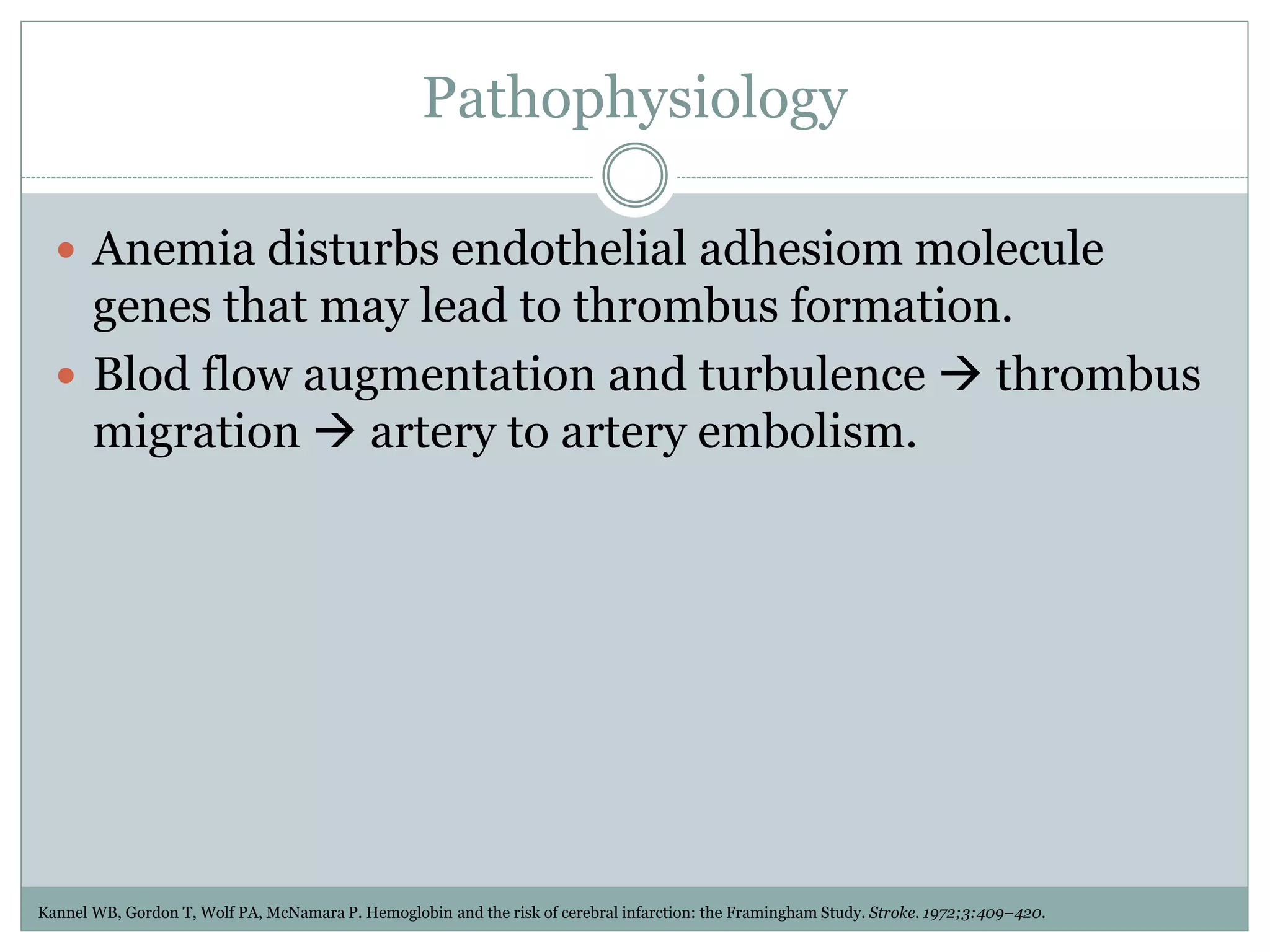 Anemia and Stroke | PPTX