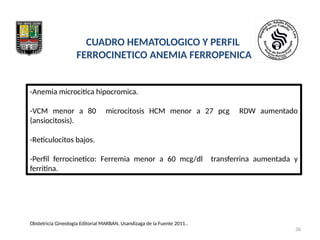 ANEMIA Y EMABARZO.pptx OBSTETRICIA Y GIONE | PPTX