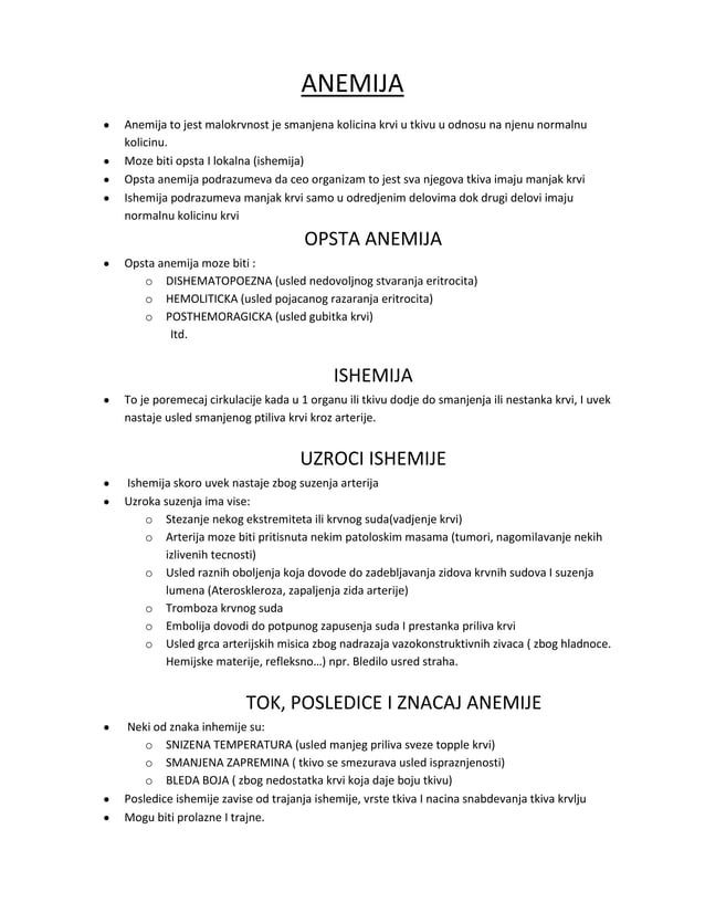 Referat Anemija | PDF