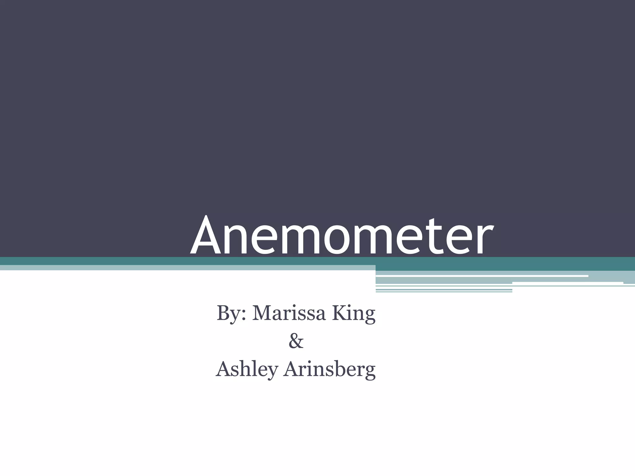 Anemometer pd 1 | PPTX