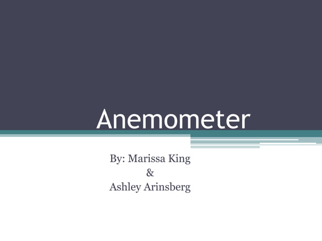 Anemometer pd 1 | PPTX