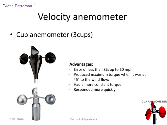 Temperature sensor /Anemometer | PPT
