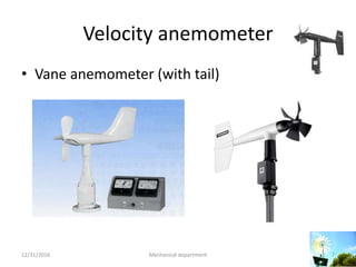Temperature sensor /Anemometer | PPT