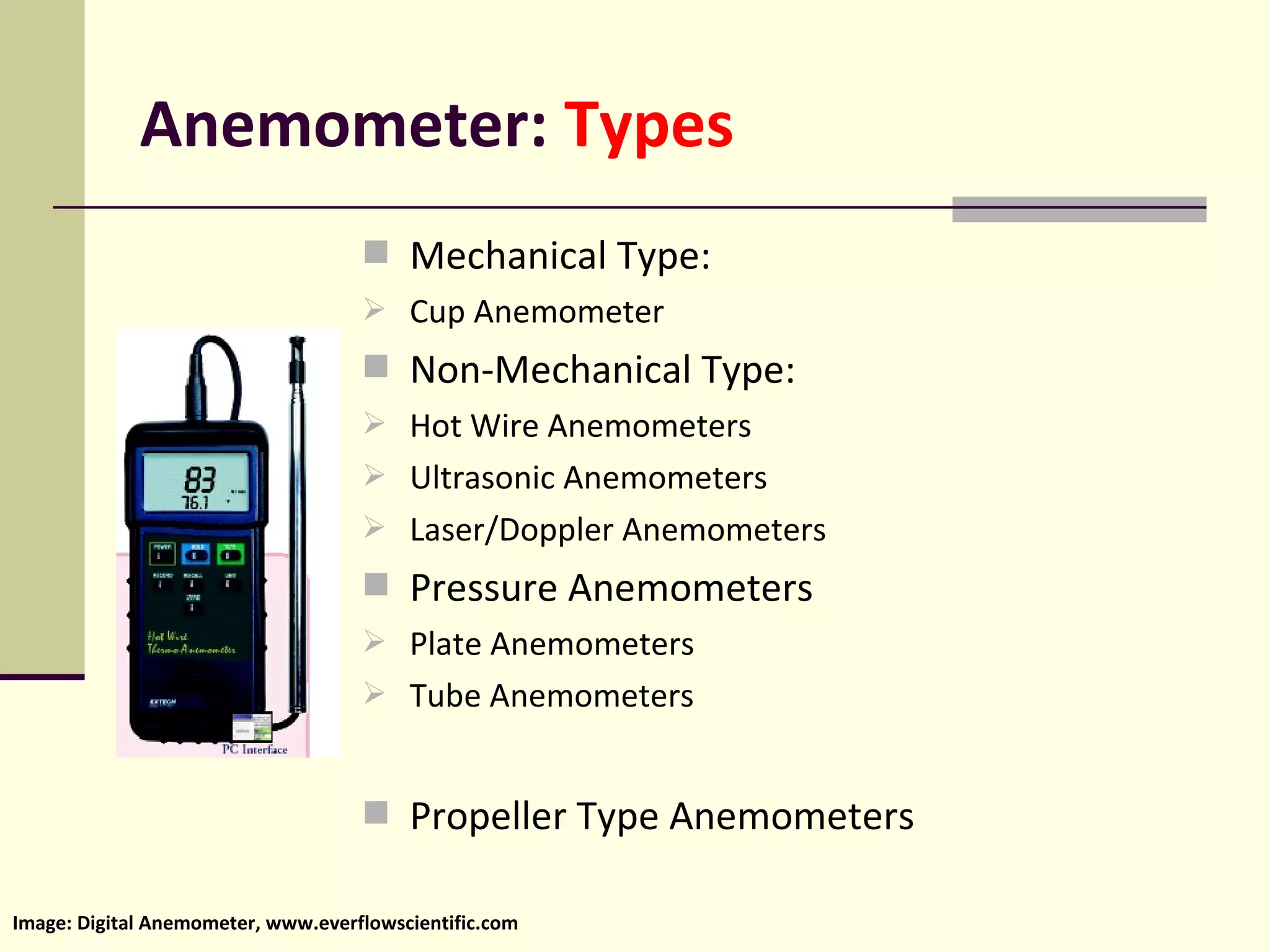 Anemometer interstellar | PPT