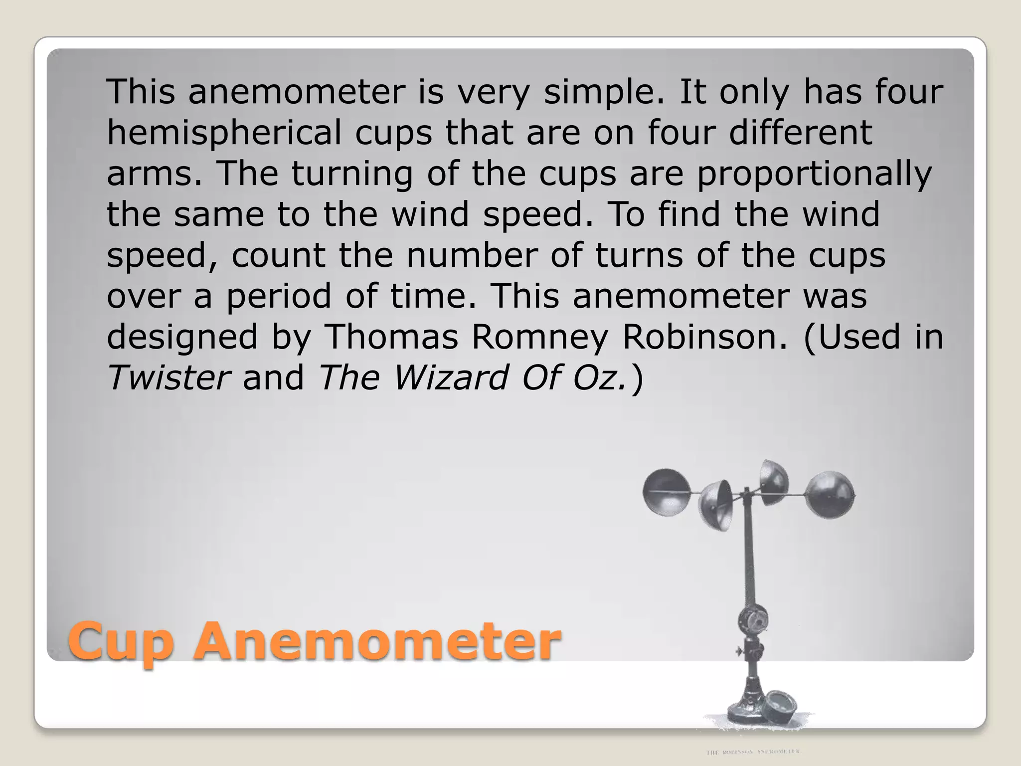 Anemometers!!!!!!! Pd. 5 | PPTX