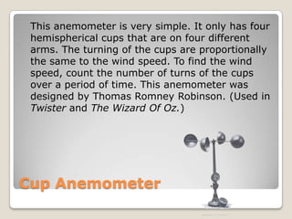 Anemometers!!!!!!! Pd. 5 | PPTX