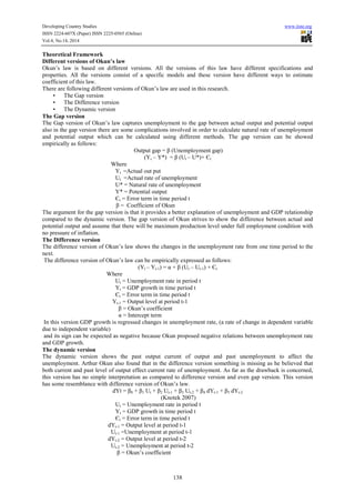 An empirical estimation of okun’s law in context of pakistan | PDF