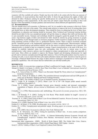 An empirical estimation of okun’s law in context of pakistan | PDF