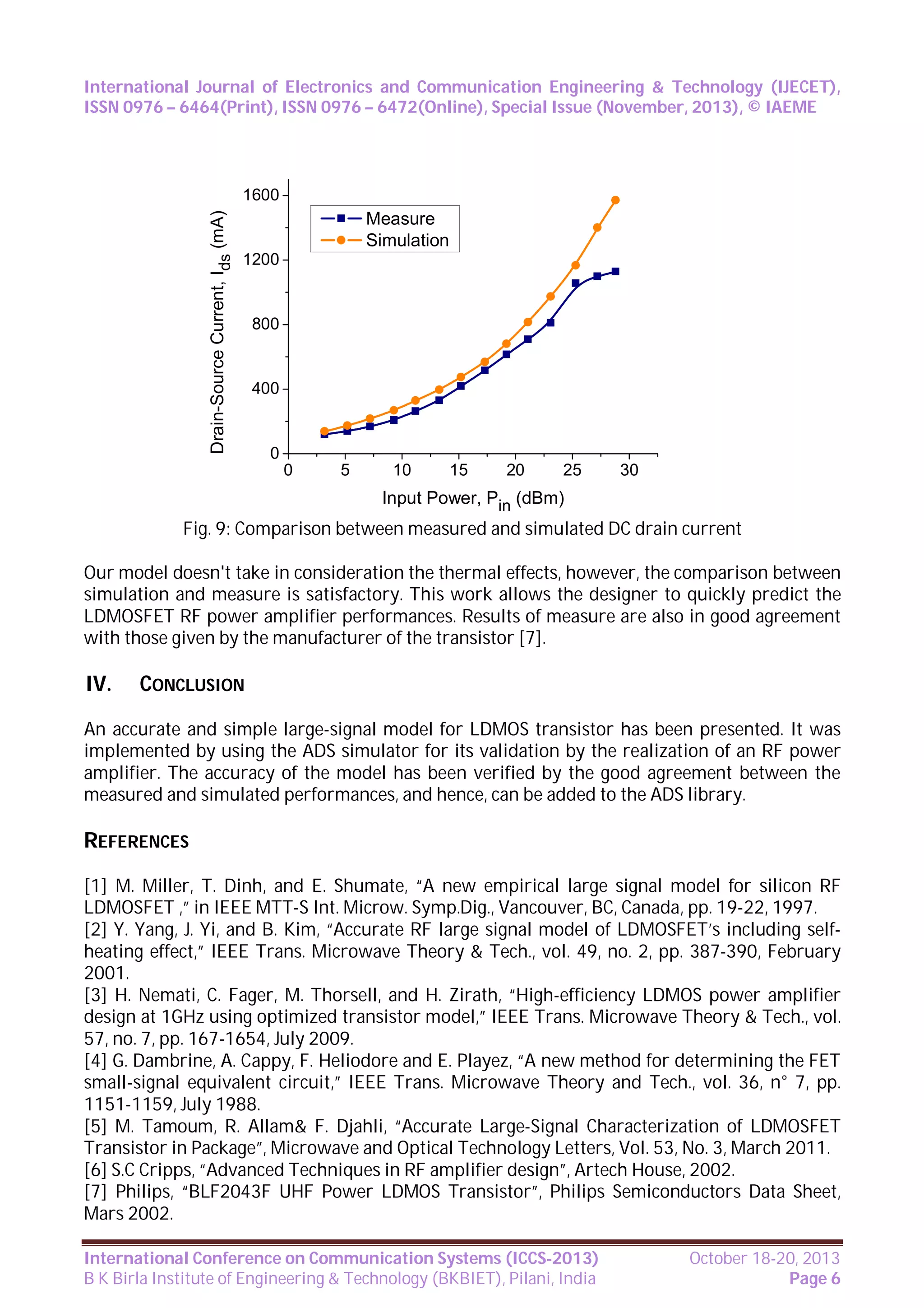 An empirical large signal model for rf ldmosfet transistors | PDF