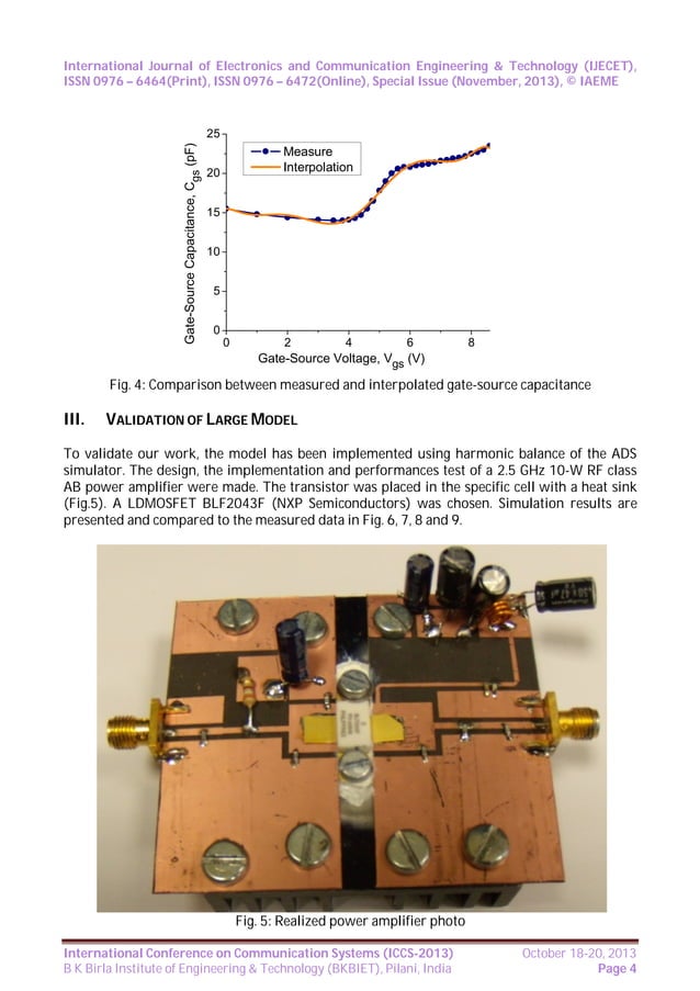 An empirical large signal model for rf ldmosfet transistors | PDF