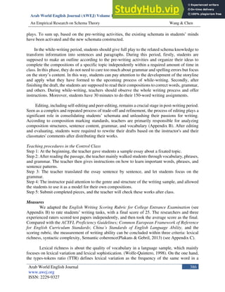 An Empirical Research On Schema Theory Based Teaching Of The Continuation Task For Chinese ...