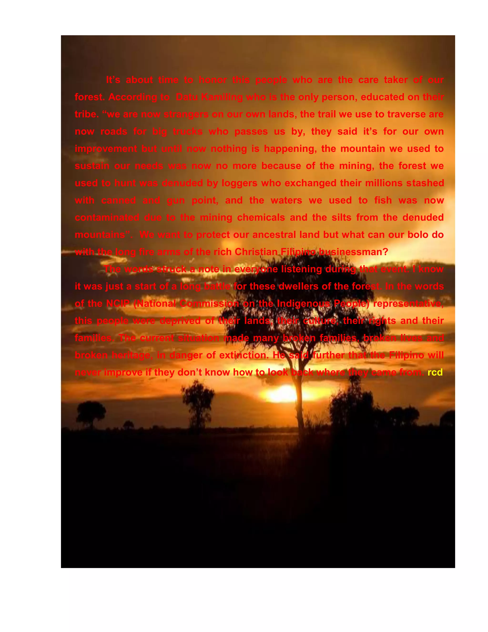An Encounter With The Mamanu | DOCX