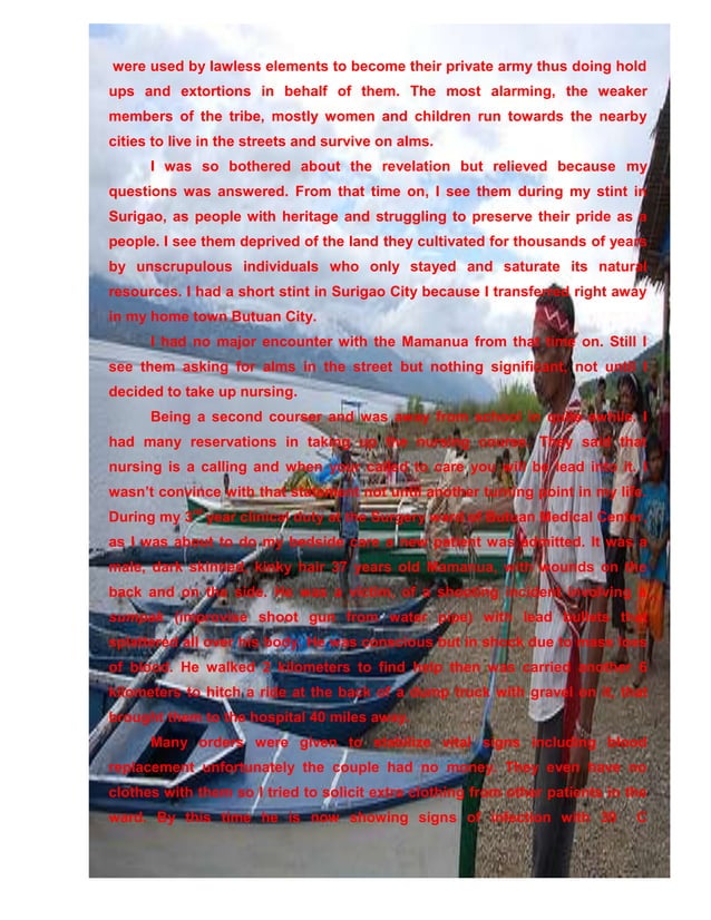 An Encounter With The Mamanu | DOCX | Injuries | Diseases and Conditions