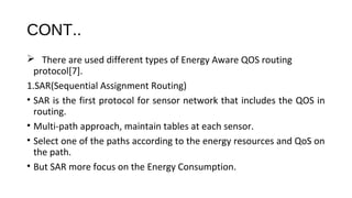 An Energy Aware QOS Routing Protocol | PPT
