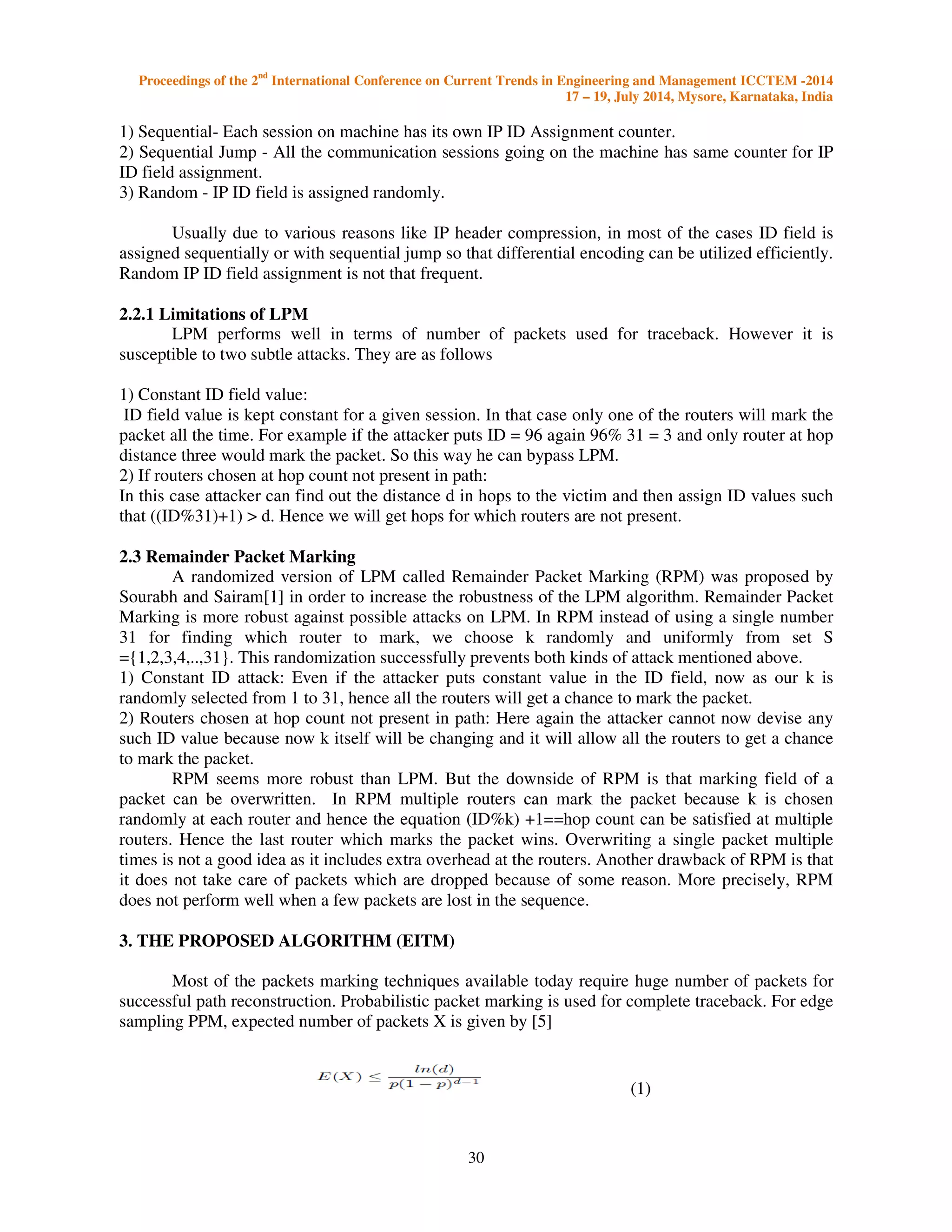 An enhanced ip traceback mechanism for tracking the attack source using packet marking | PDF