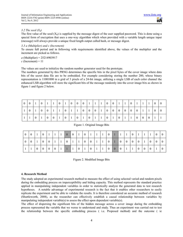 An enhanced least significant bit steganographic method for information hiding | PDF