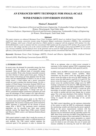 An enhanced mppt technique for small scale | PDF