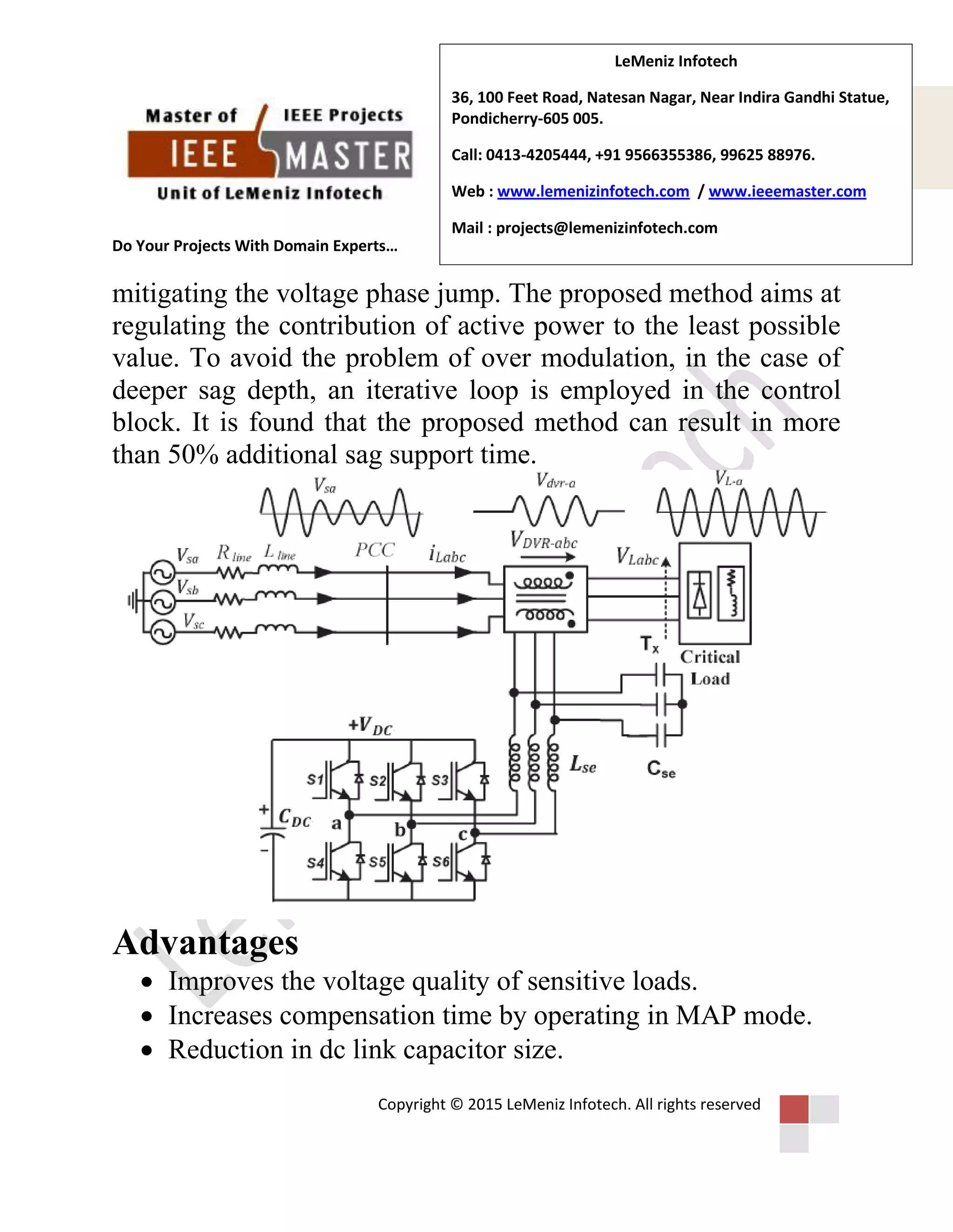 An enhanced voltage sag compensation scheme for dynamic voltage restorer | PDF