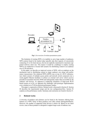 An enhanced wireless presentation system for large scale content distribution | PDF
