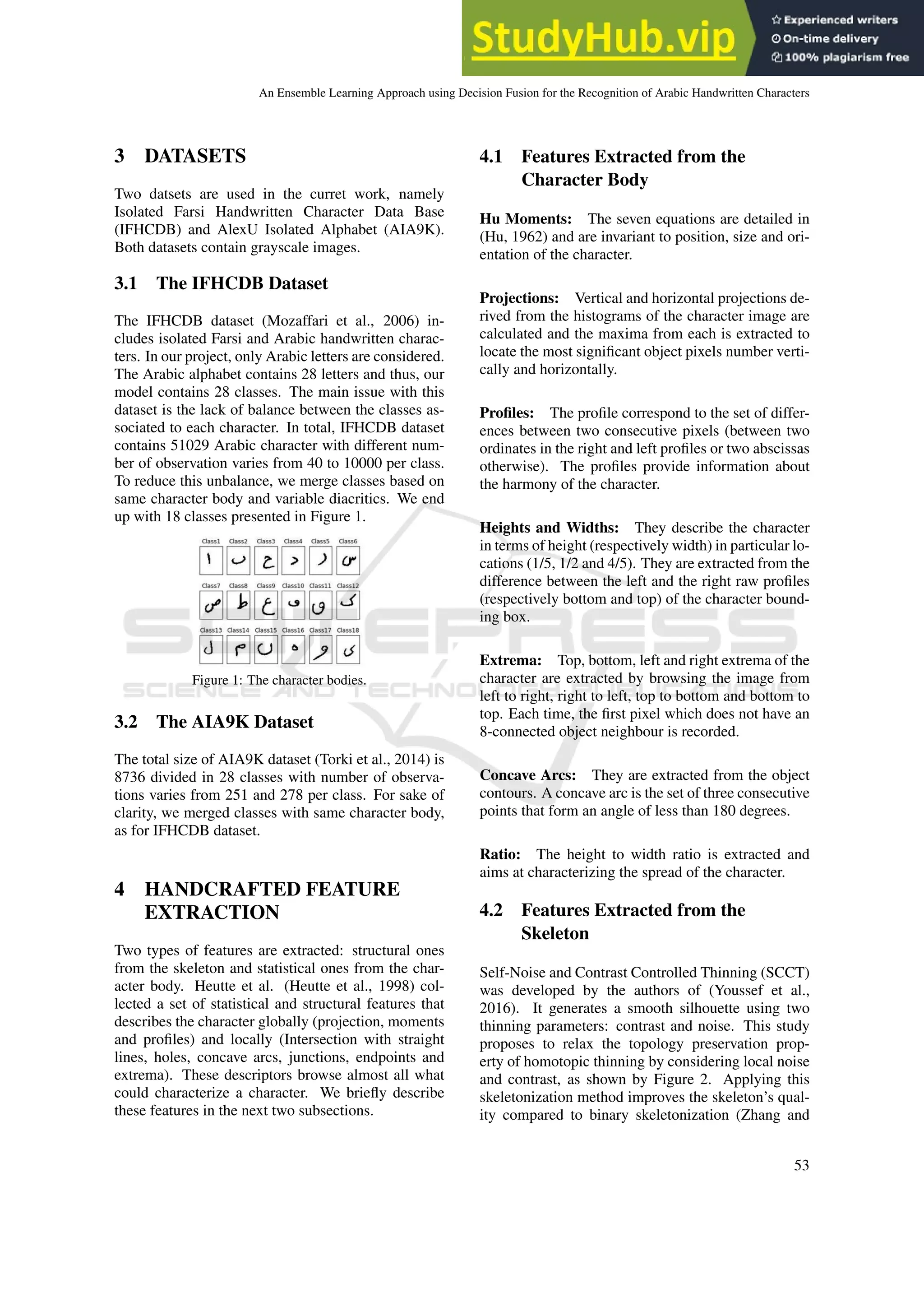 An Ensemble Learning Approach Using Decision Fusion For The Recognition