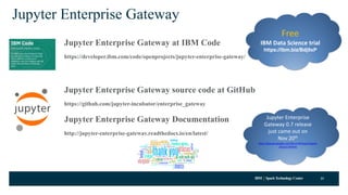 An Enterprise Analytics Platform with Jupyter Notebooks and Apache Spark | PPT